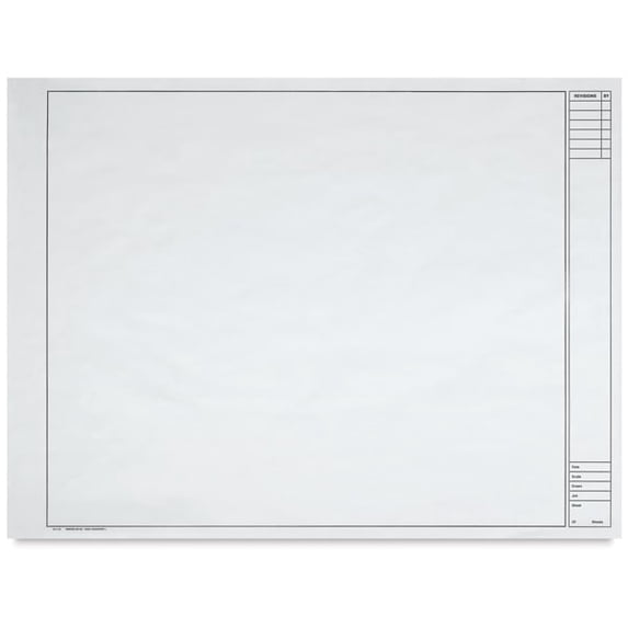 Clearprint Engineering Vellum - 18" x 24", Vertical Title Block, Single ...