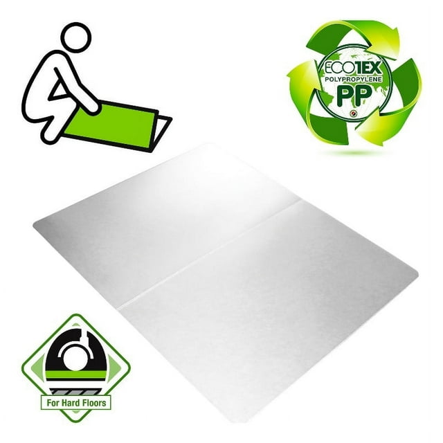 Cleartex® Polypropylene Rectangular Anti-Slip Foldable Chair Mat for ...