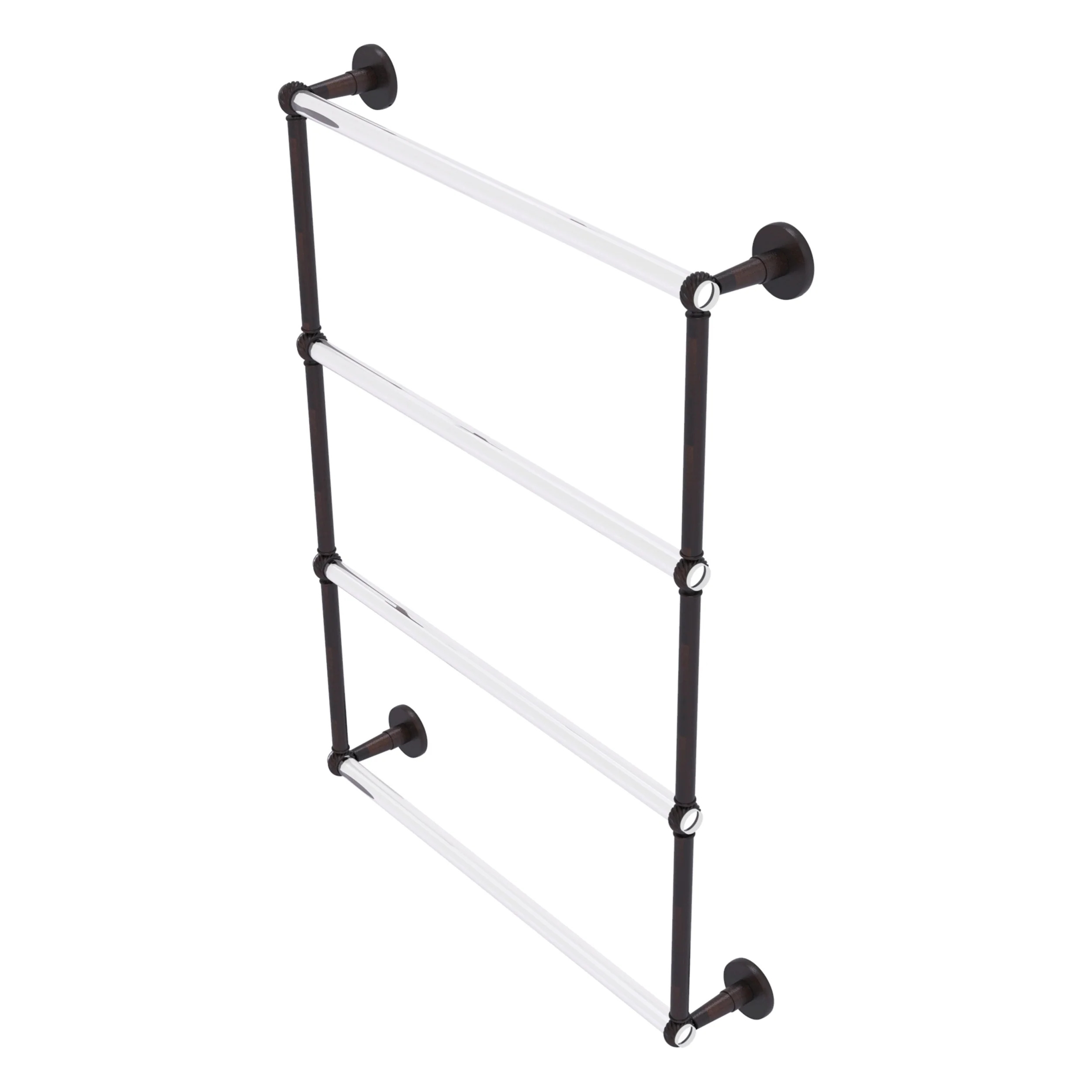 Clearview Collection 4 Tier Ladder Towel Bar with Twisted Accents ...