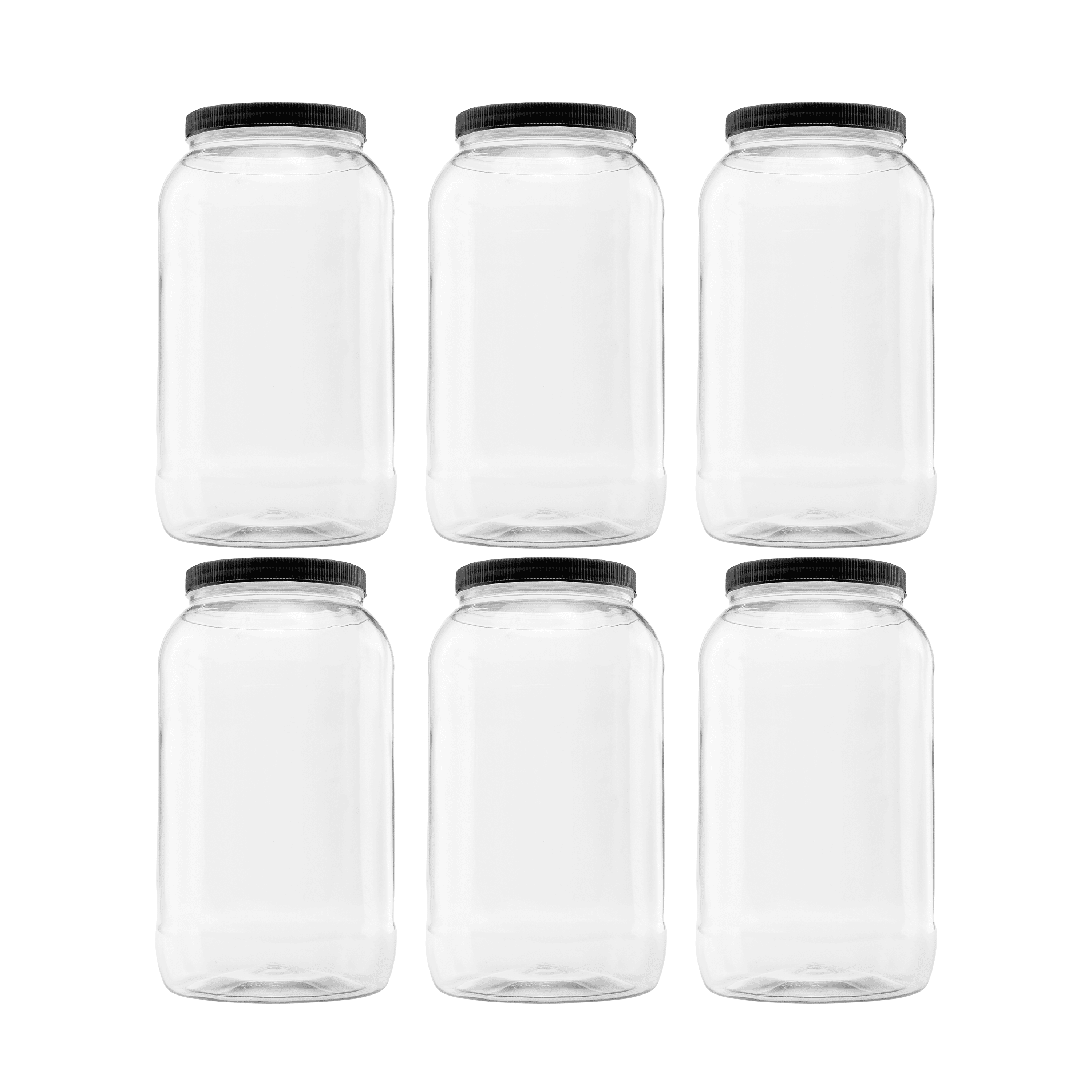 Clearview Containers: 6 Pack of 128 Ounce Plastic Gallon Jars with 110/ ...