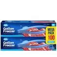 ClearWare 1 Gallon Freezer Bags, Double Zipper Seal, Reusable ...