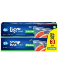 Hefty Slider Jumbo Plastic Baggies with Slide Lock, 2.5 Gallon Size, 12 ...