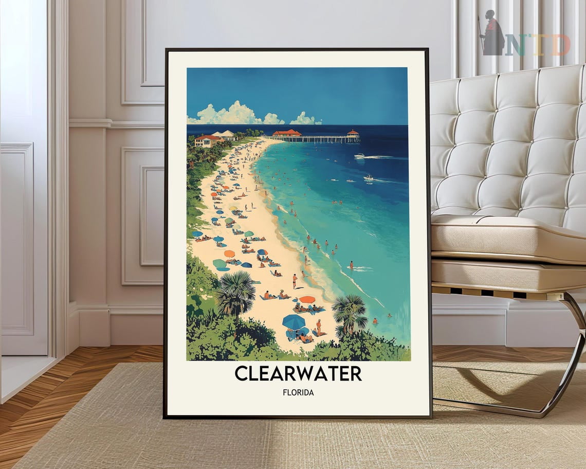 Clearwater Print, Clearwater Wall Art, Clearwater Poster, Clearwater ...