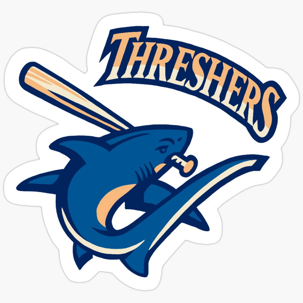 Clearwater Threshers Bat Shark Logo Sticker Phone Decal Water Bottle ...