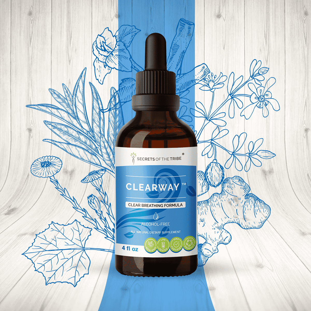 Secrets Of The Tribe Clearway Blend Tincture Dietary Supplement ...