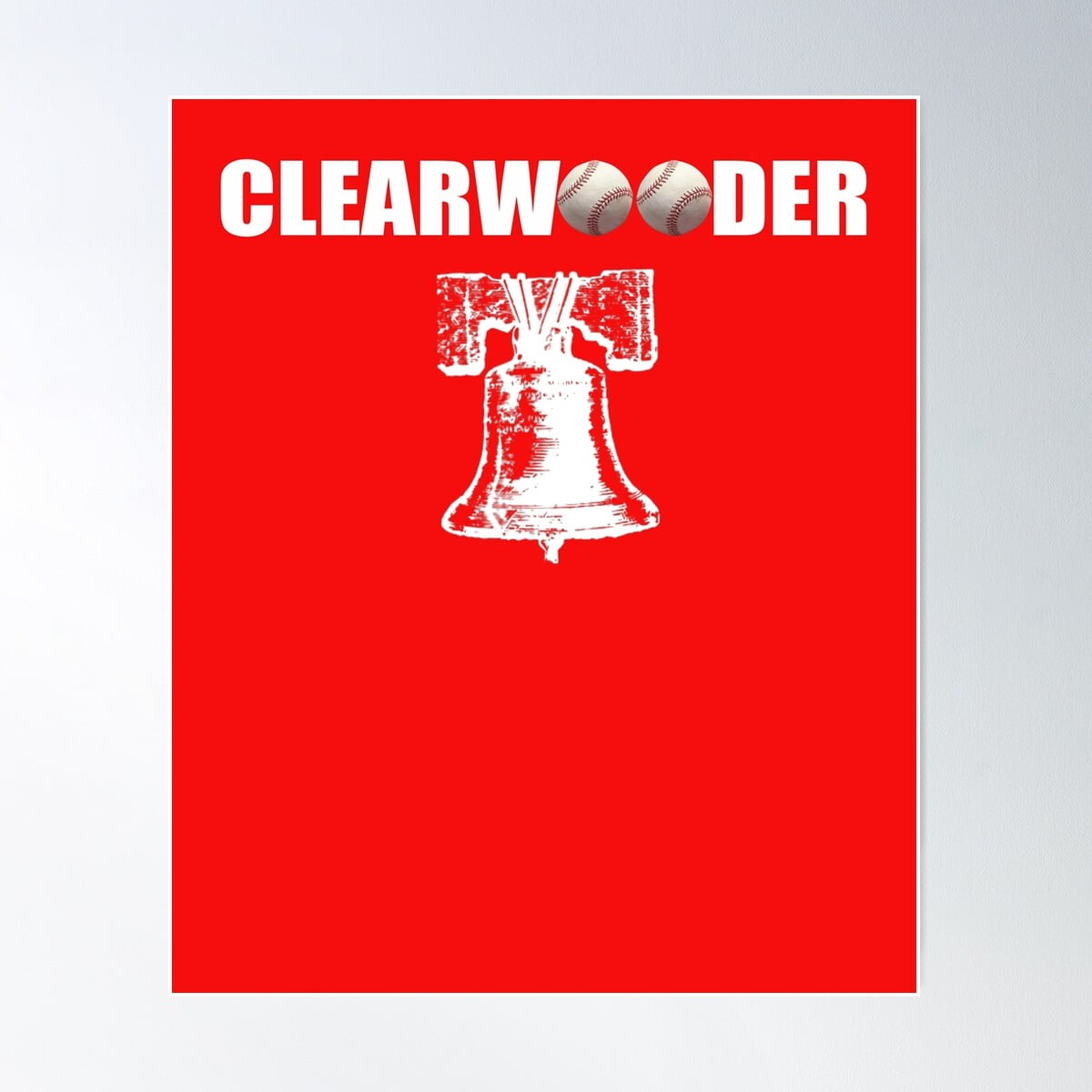 Clearwooder Philadenphia Baseball Philly Fan Poster Wall Art, Modern ...