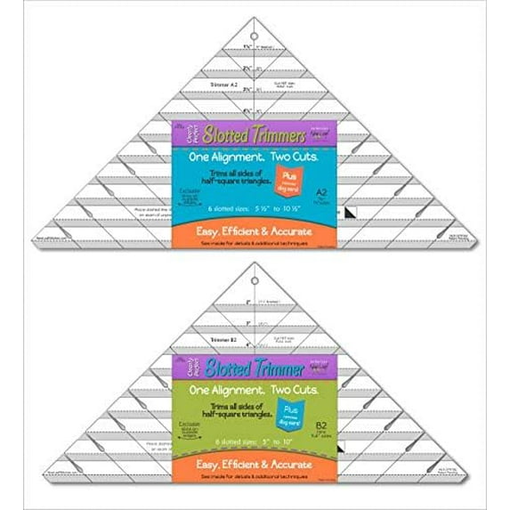 Cleary Perfect Slotted Trimmer A2 and B2 Bundle by – Quilting Ruler ...