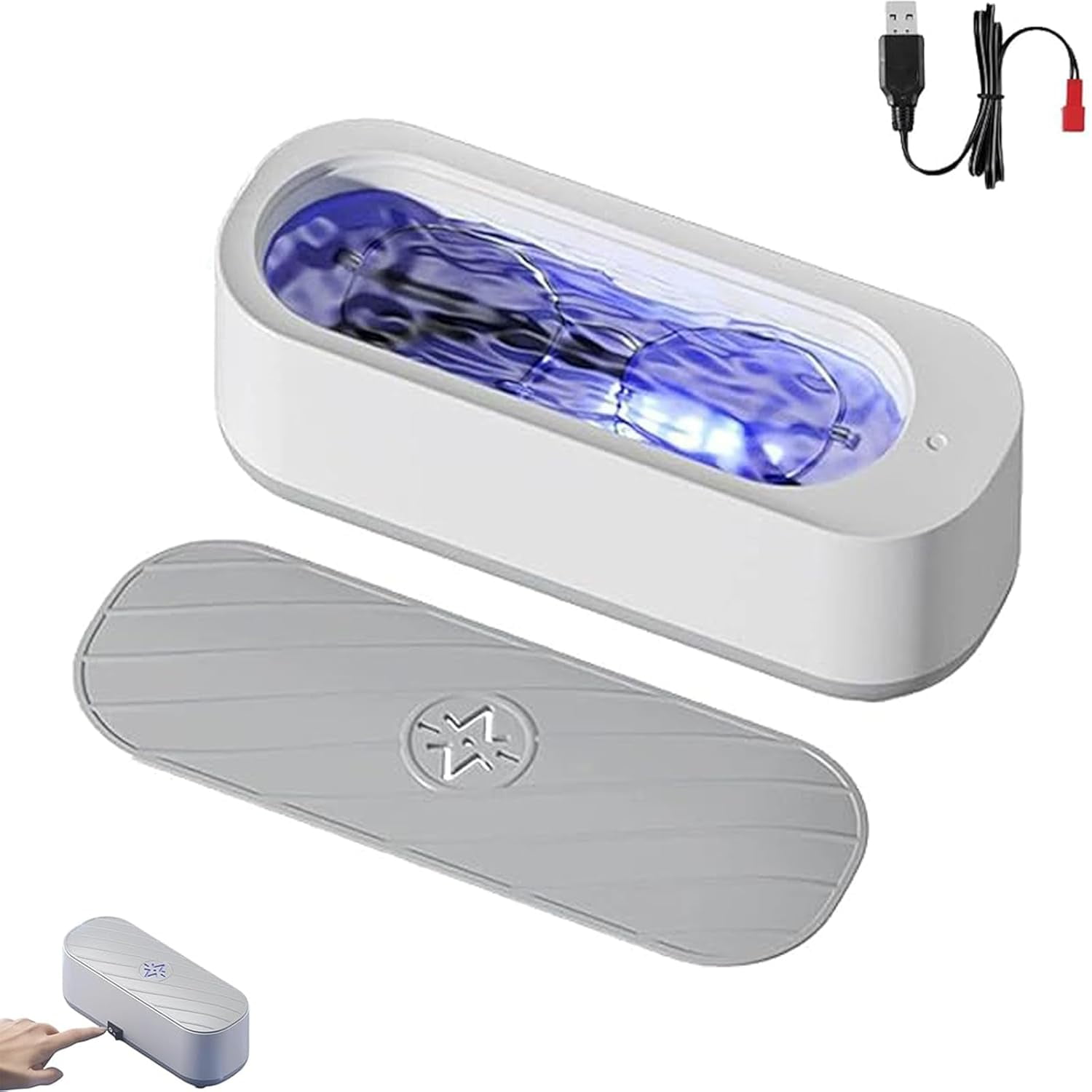 Clearzy Ultrasonic Glasses Cleaner, Corvante Glasses Cleaning Machine, Rechargeable Eyeglass ...