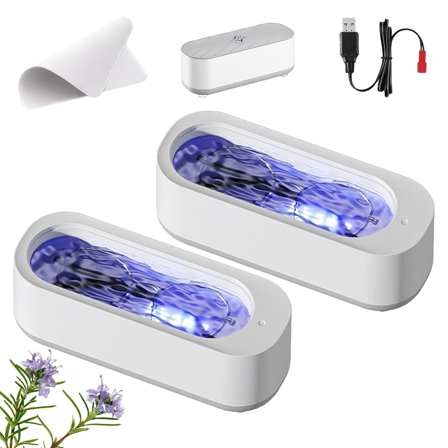 Clearzy Ultrasonic Glasses Cleaner, Ultrasonic Cleaner, Rechargeable ...