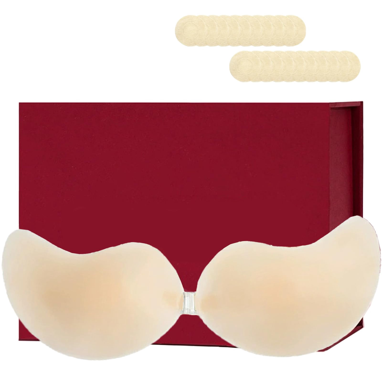 Cleavage Push Up Bra, Sticky Invisible Push Up Silicone Bra Reusable ...