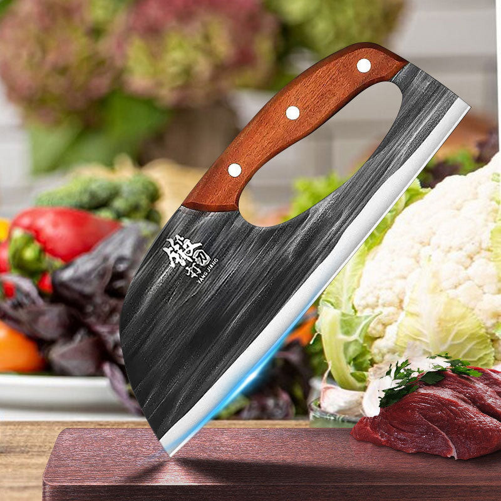 Cleaver Knife Stainless Steel Meat Chopper Multifunction Chinese Chef ...