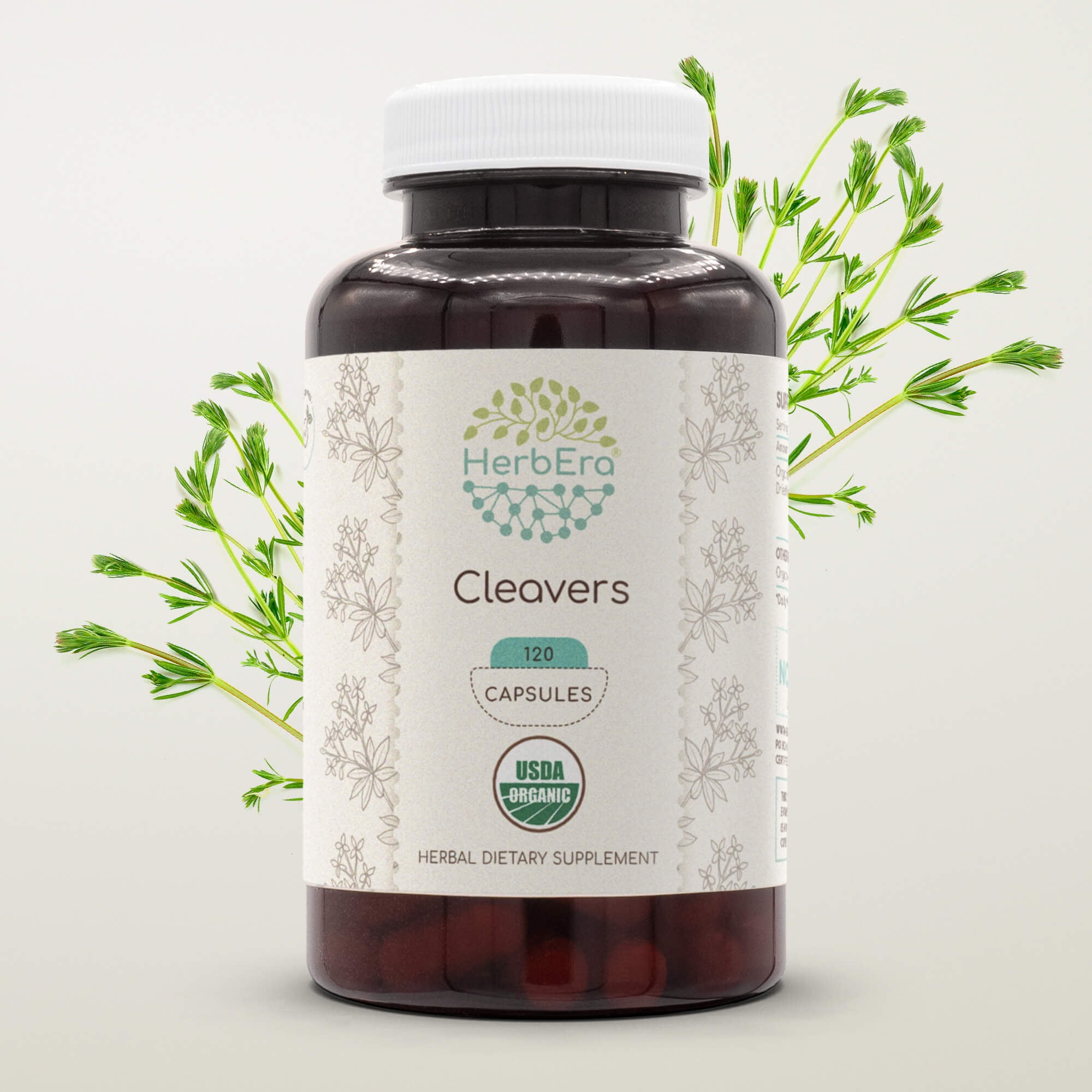 Cleavers 120 Capsules, 400 mg, Organic Cleavers (Galium aparine) Dried ...