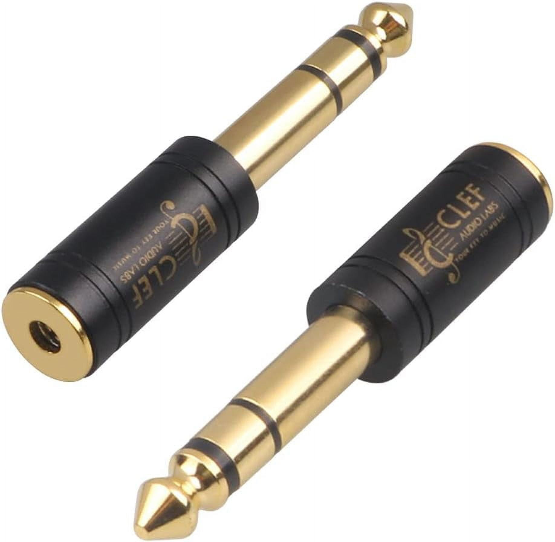 Clef Audio Labs 6.35mm Male to 3.5mm Female Stereo TRS Headphone Adapter - 2-Pack - Walmart.com
