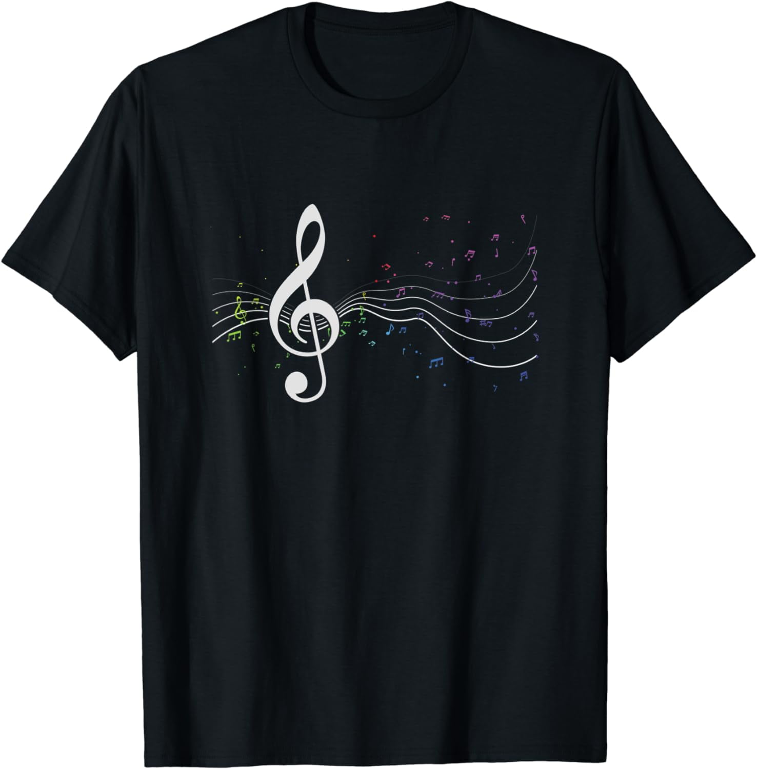 Clef Notes Music Musician Pianist Bassist Instruments Gift T-Shirt ...