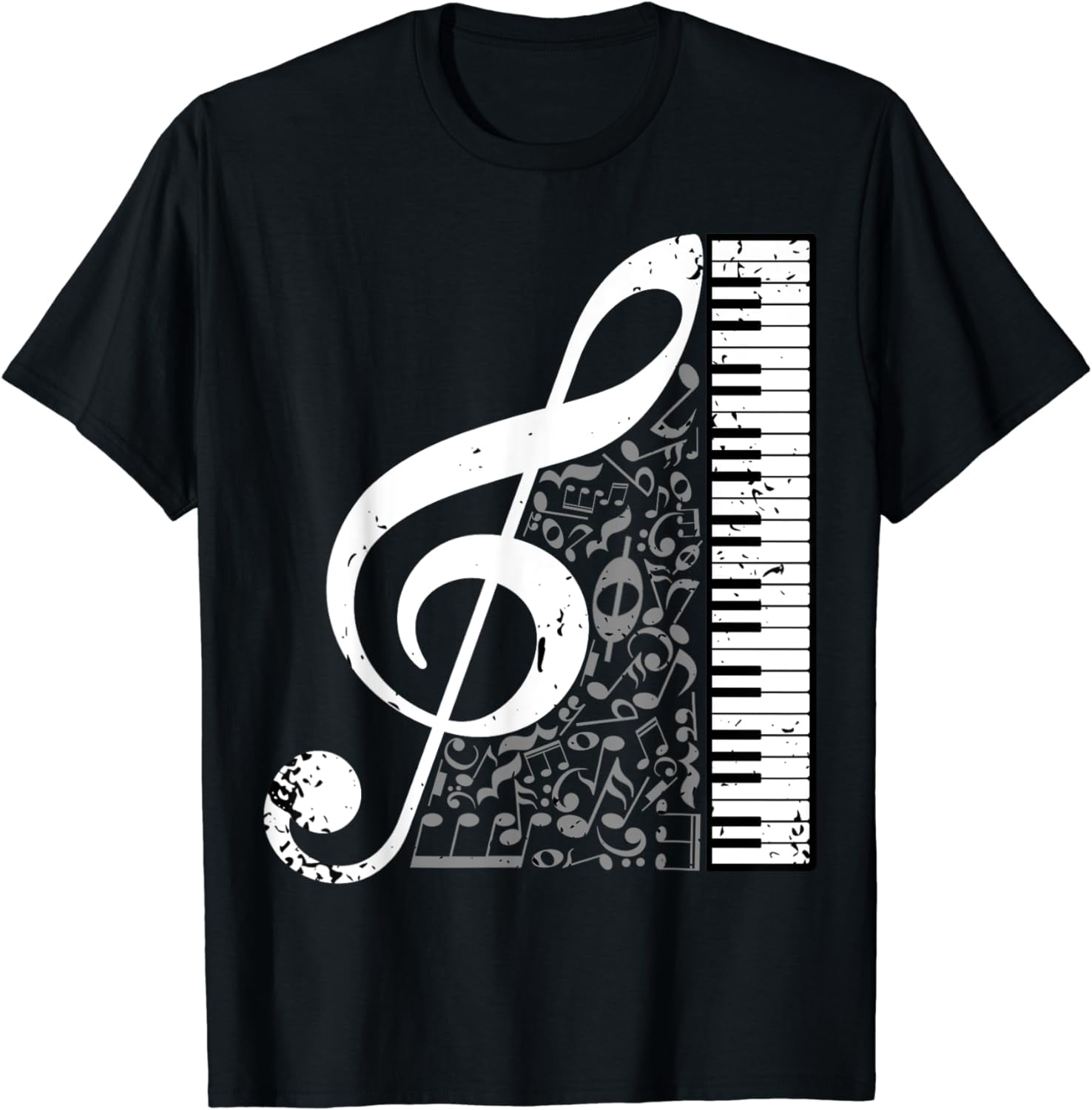 Clef Piano Musical Notes Pianist Musicians Instrument T-Shirt - Walmart.com