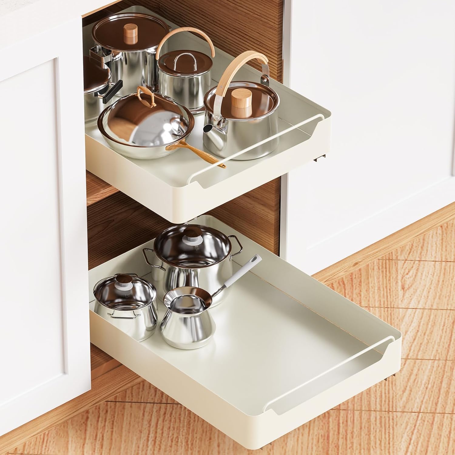 Clefairy 1 PC Pull Out Cabinet Organizer Slide Out Drawers for Kitchen ...