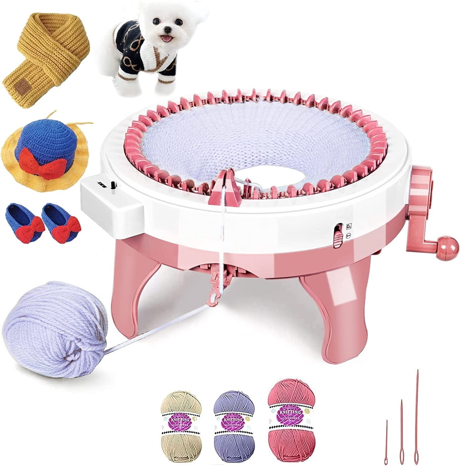 Clefairy Knitting Machine 48 Needles Smart Knitting Loom Machine with ...