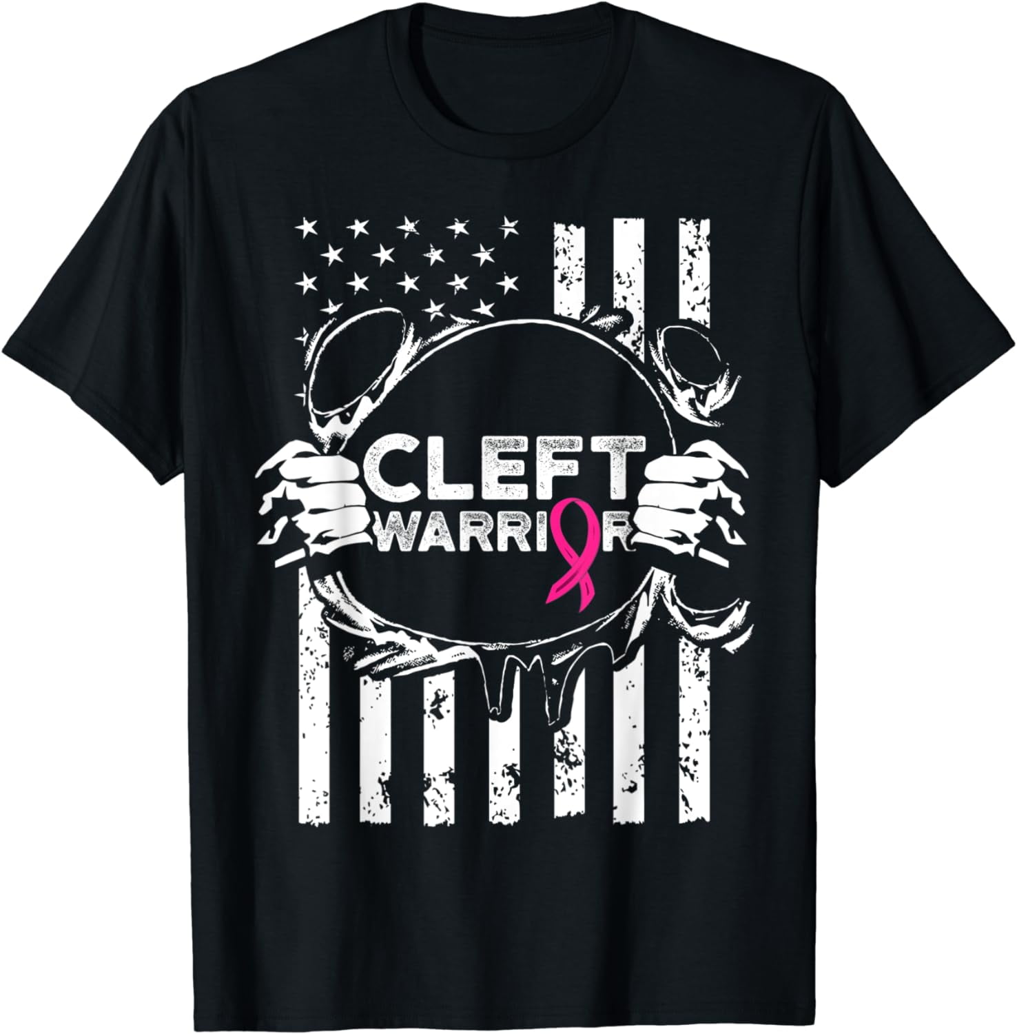 Cleft Palate Lip Flag Power Cleft Strong Awareness T-Shirt - Walmart.com