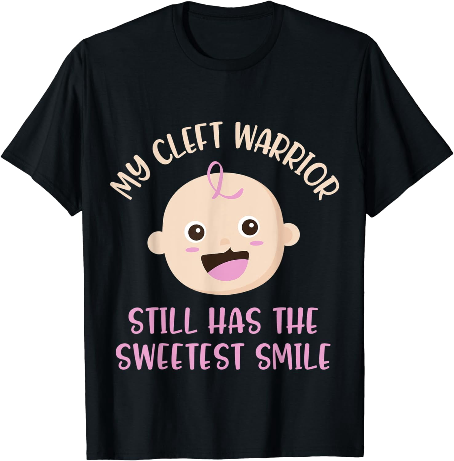 Cleft Palate Lip Sweetest Smile Cleft Strong Awareness T-Shirt ...