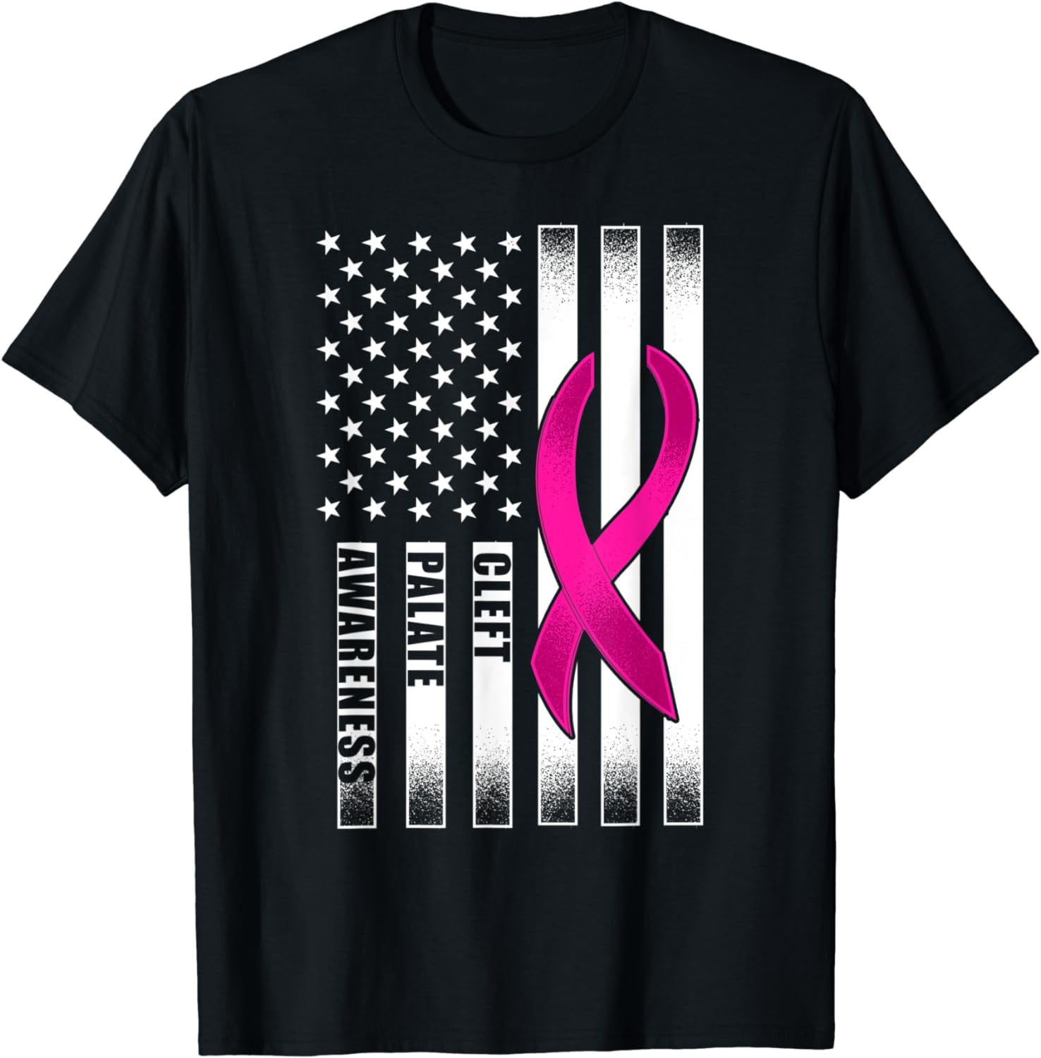 Cleft Palate Lip US Flag Cleft Strong Awareness DA1 T-Shirt - Walmart.com