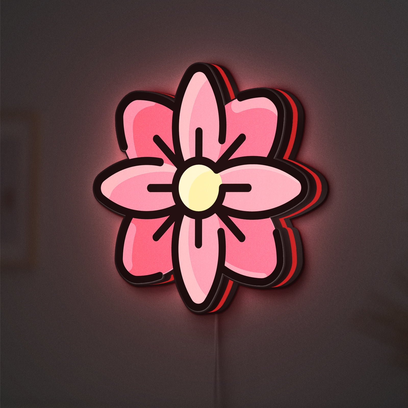 Clematis LED Lightbox - Nature Botanical Flower Blossom Decor, Custom ...