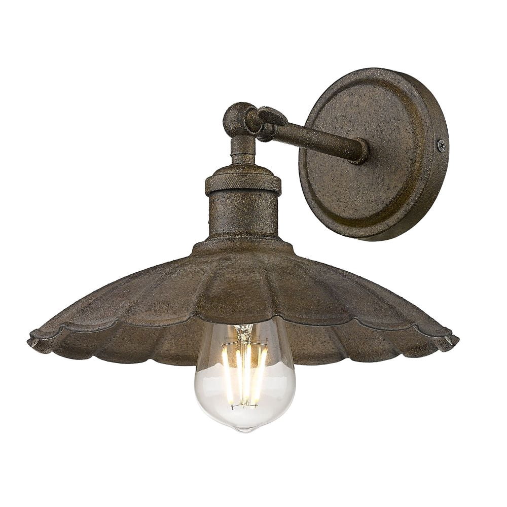 Wry Lighting Clemence 1-light Wall Sconce in Dark Rust - Walmart.com