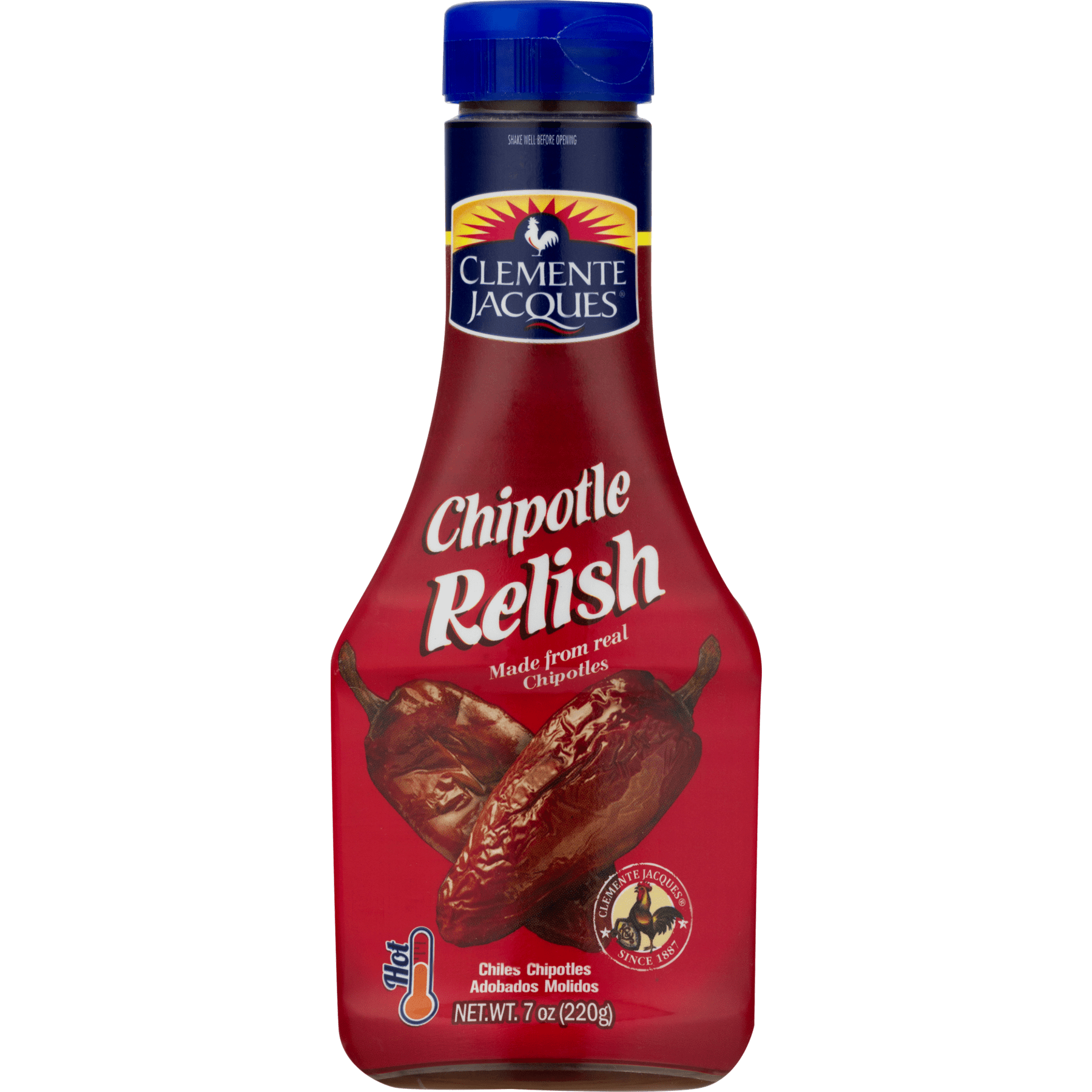 Clemente Jacques Hot Chipotle Relish, Spicy Relish Condiment, 7 oz ...