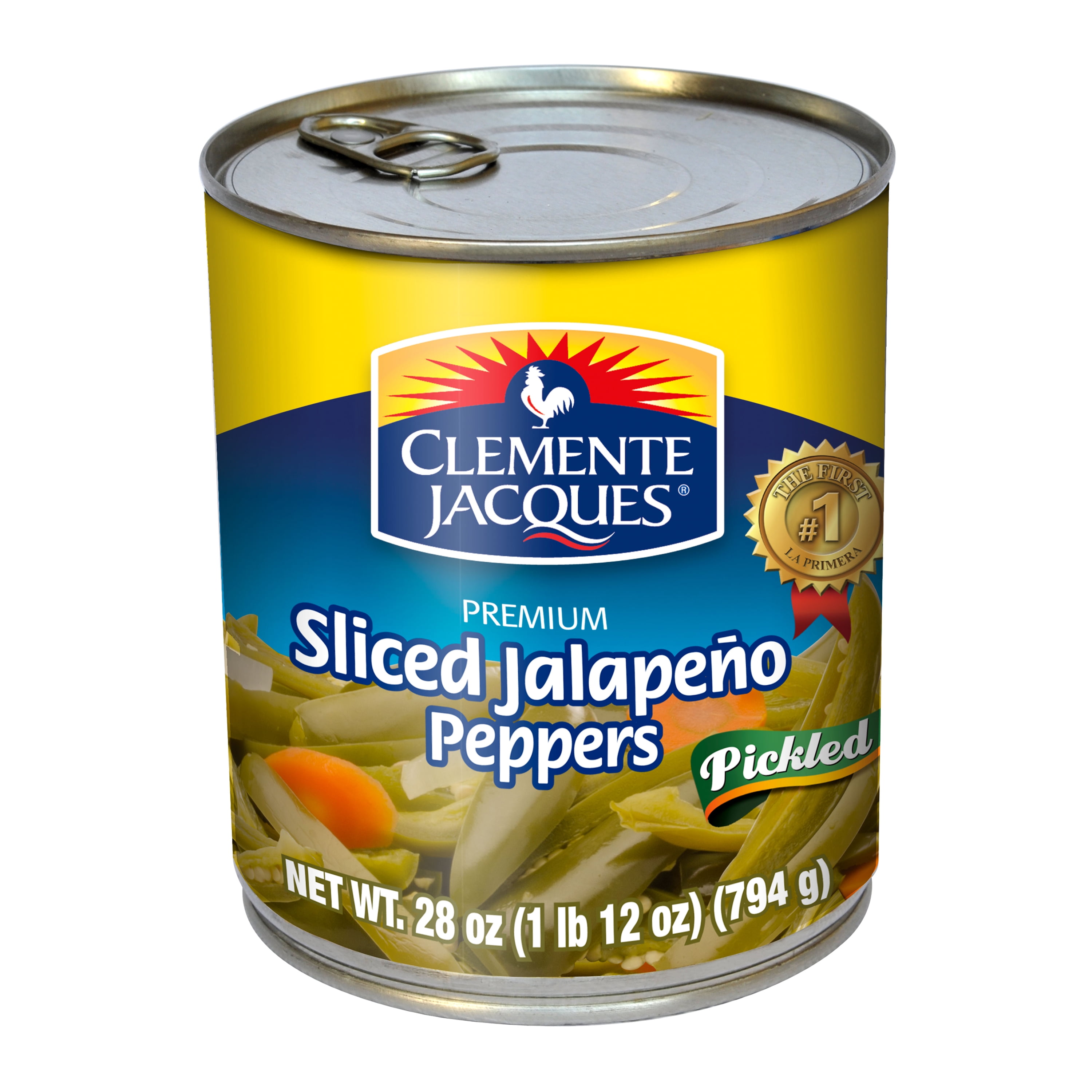 Clemente Jacques Sliced Jalapeño Peppers, Pickled Jalapeños, 28 oz Can ...