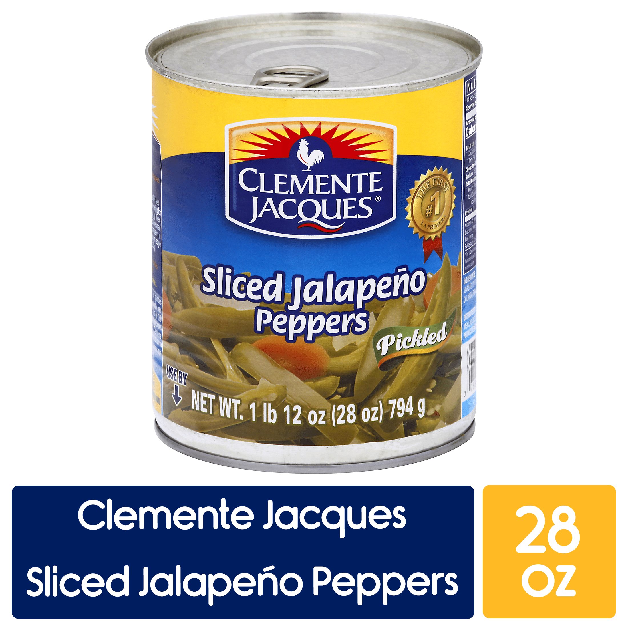 Clemente Jacques Sliced Jalapenos, Pickled Jalapeno Peppers, 12 oz Can ...
