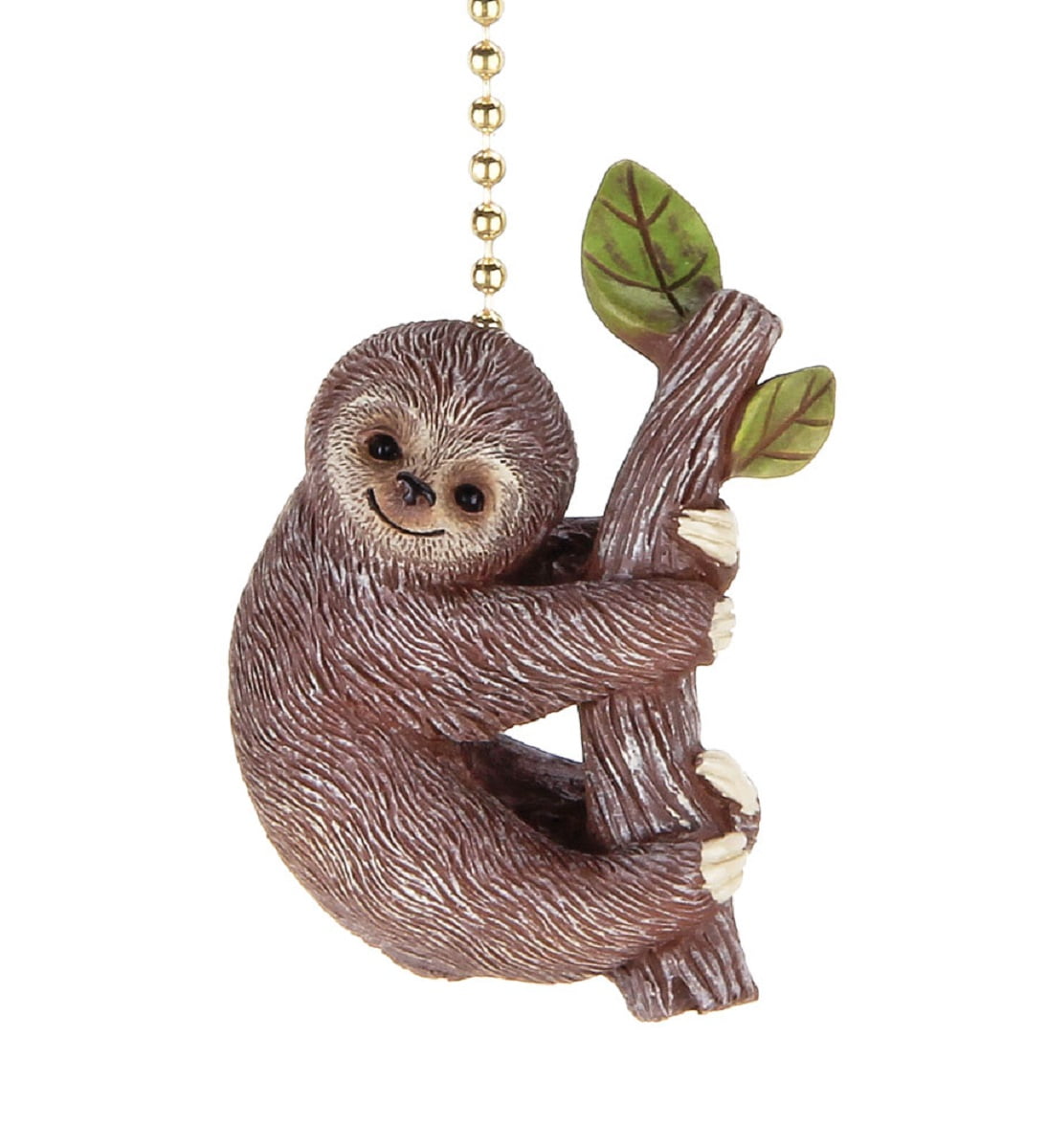 Clementine Design Polyresin Sloth 18k Gold Plated Chain Ceiling Fan ...