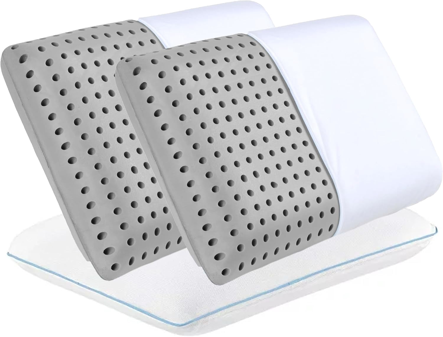 Clementine Memory Foam Pillows, Ventilated Charcoal Infused Bed Pillow ...