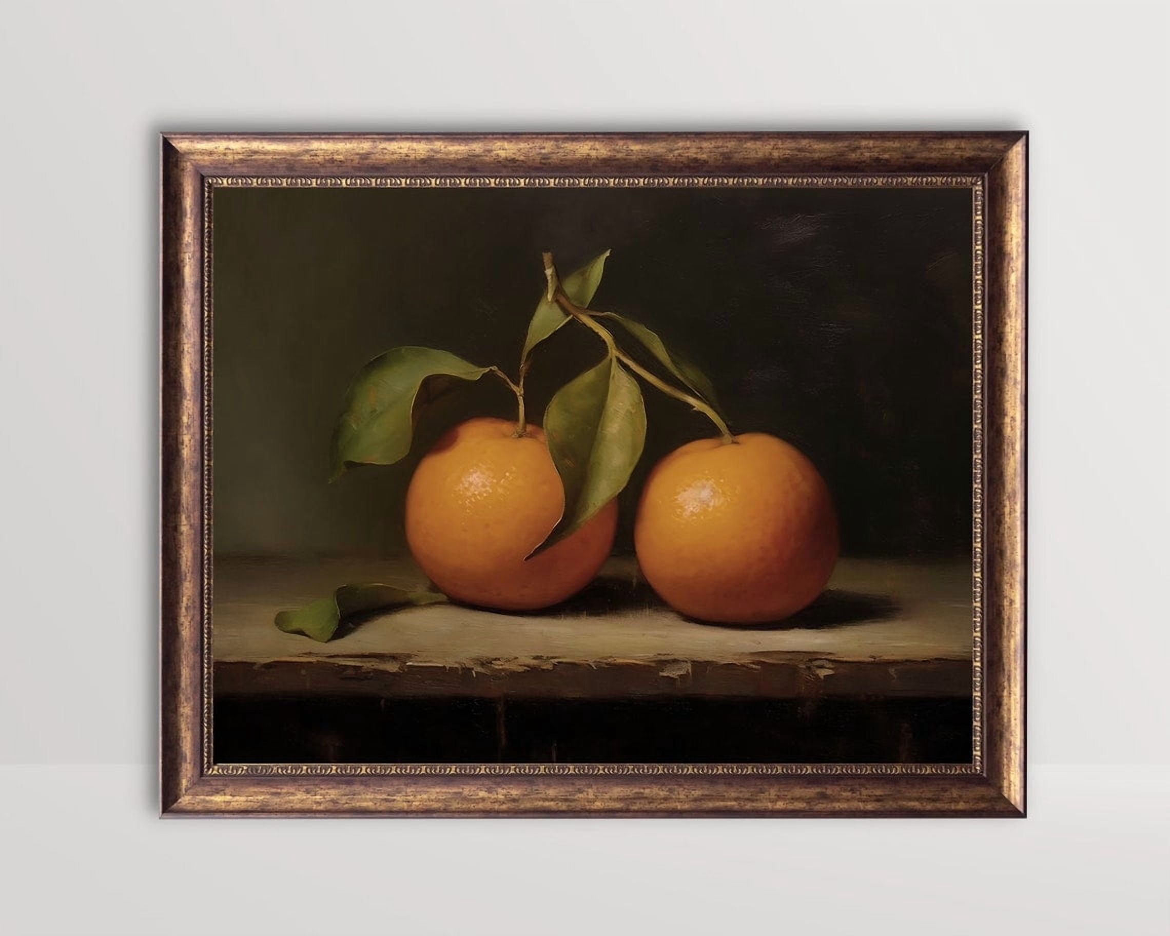 Clementine, Still Life, Kitchen Wall Art, Moody Citrus Fruit Poster ...