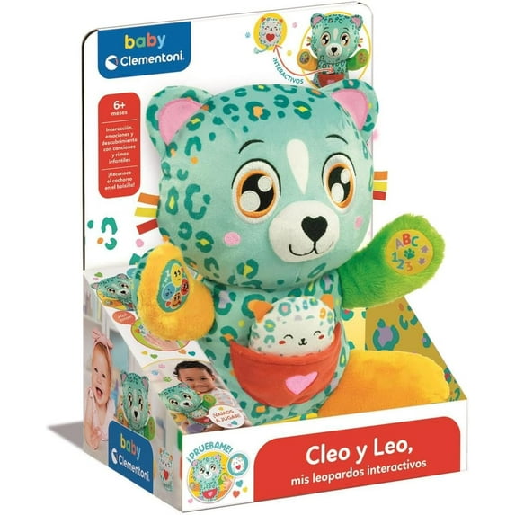 Clementoni Baby Interactive Talking Leopard CLEO AND LEO Soft Plush Toy ...
