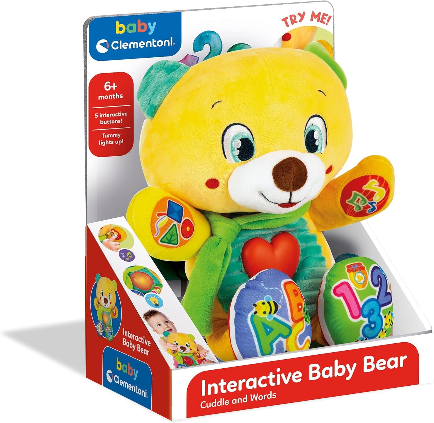Clementoni Interactive Baby Bear Soft Plush Toy - Walmart.com