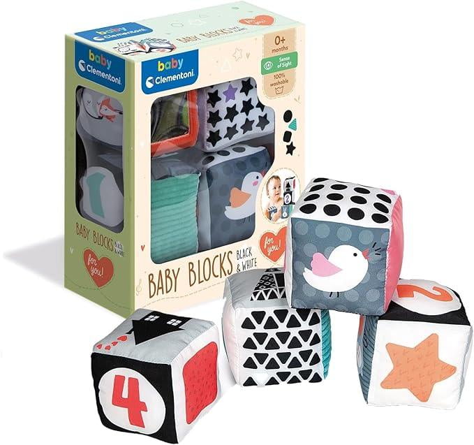 Clementoni - Plush Cubes Black & White - - Walmart.com