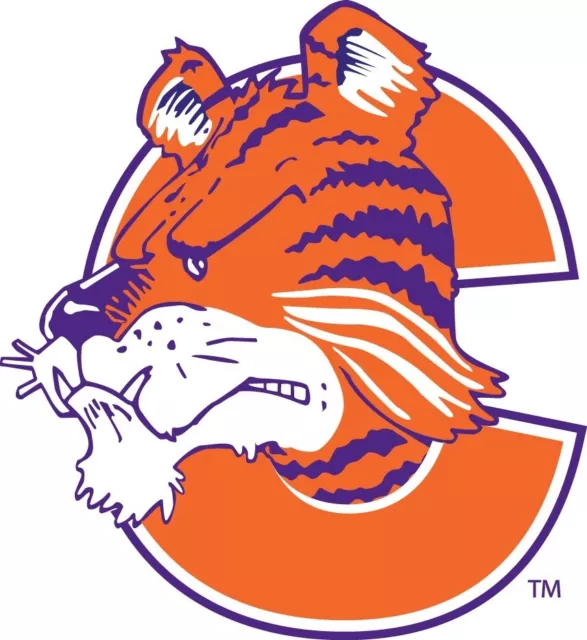 Clemson College Paw Print Emblem Sticker Baseball Sticker, Football ...