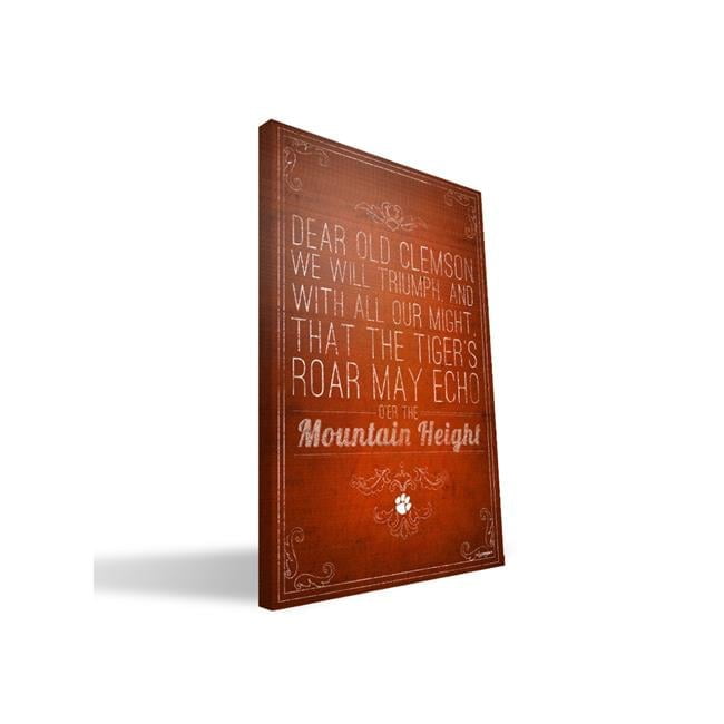 Clemson Song Canvas - 24 x 36 in. - Walmart.com