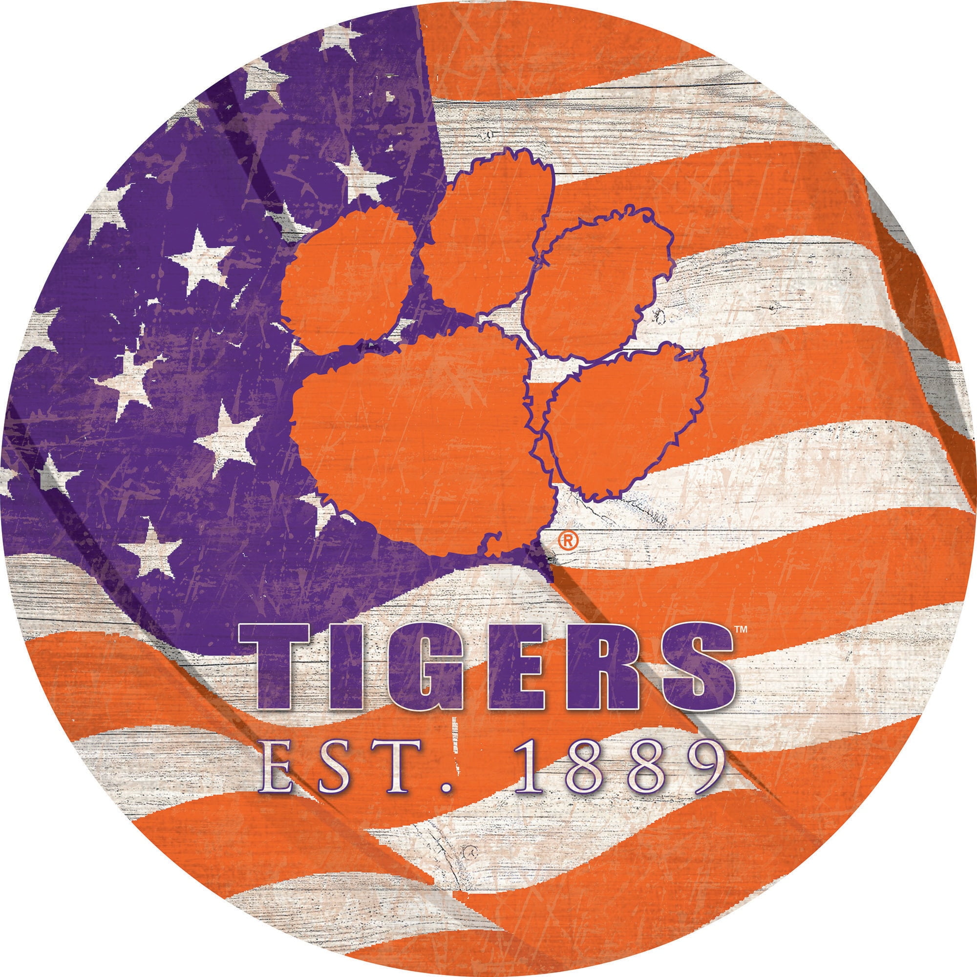 Clemson Tigers 12" Team Color Flag Sign - Walmart.com