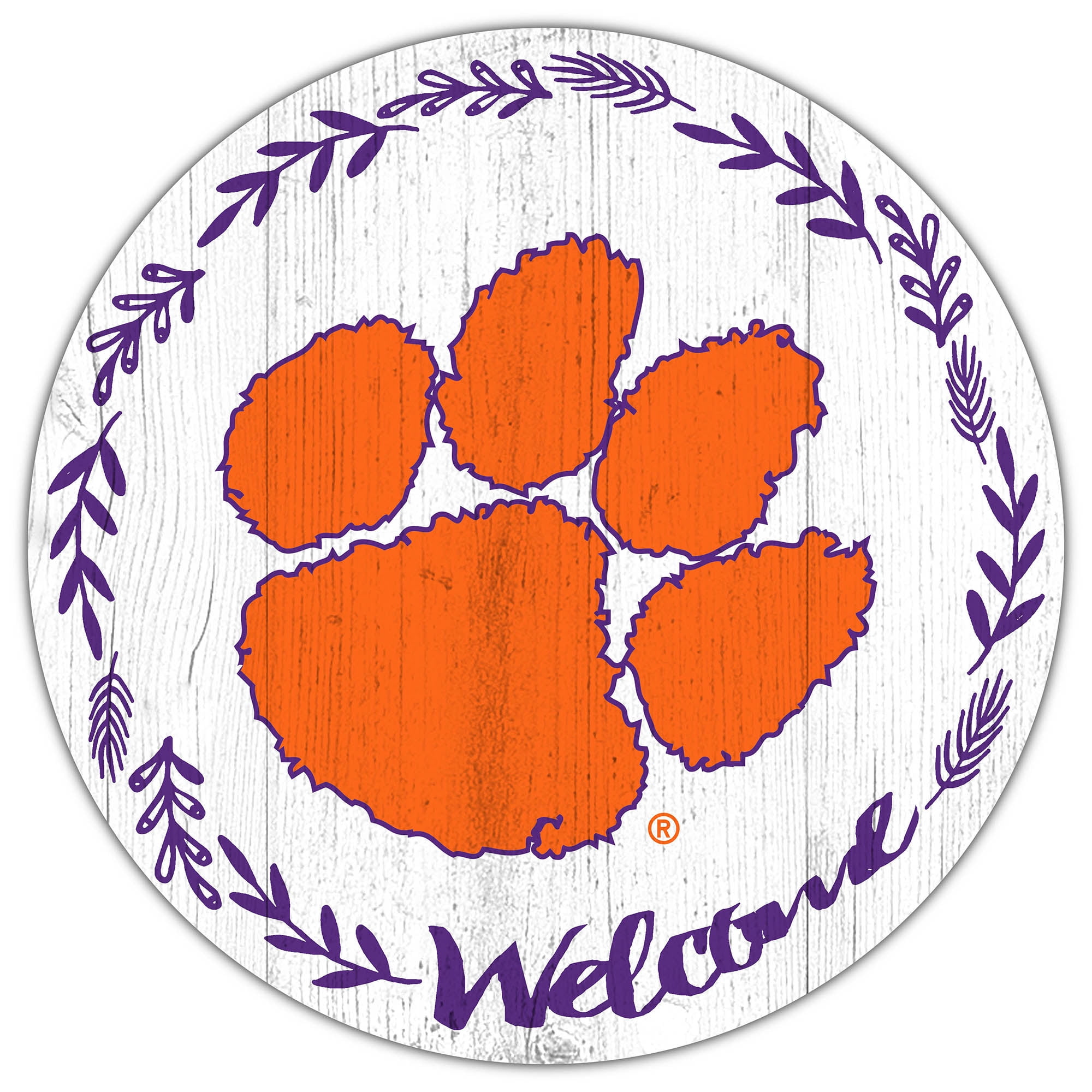 Clemson Tigers 12" Welcome Circle Sign - Walmart.com