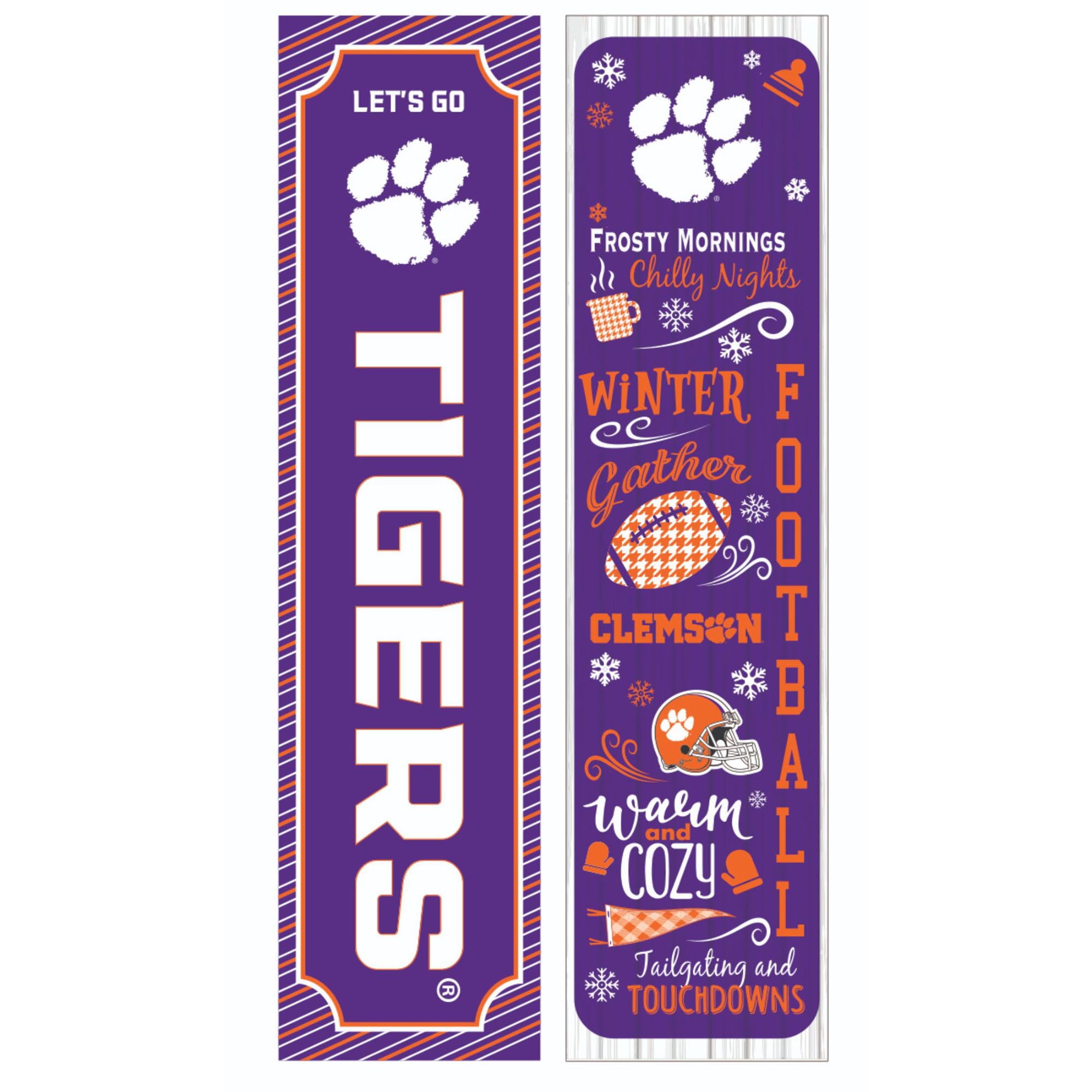Clemson Tigers 47" Double Sided Winter Leaner Fan Sign - Walmart.com