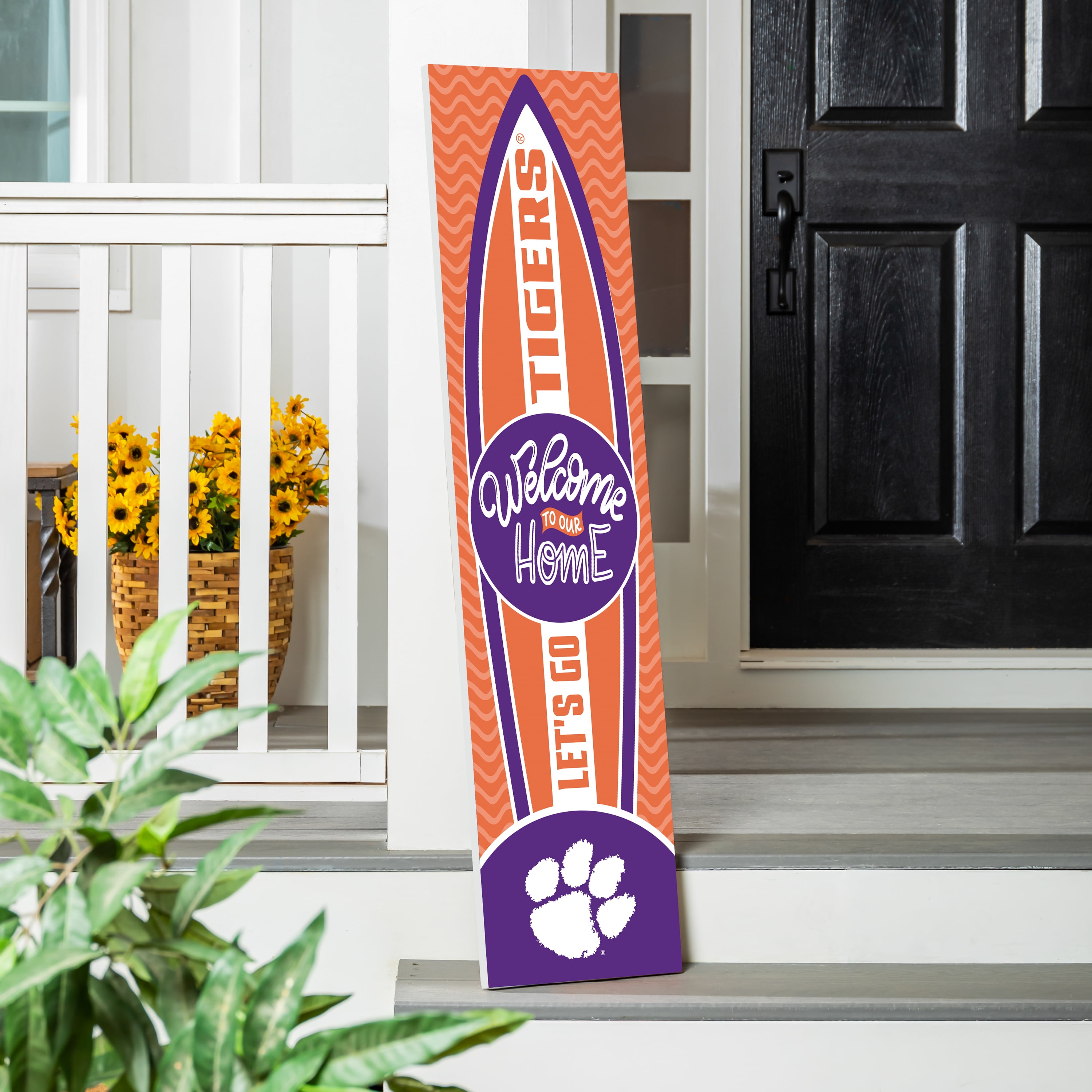 Clemson Tigers 47" Surfboard Summer Porch Leaner Welcome Wall Sign ...
