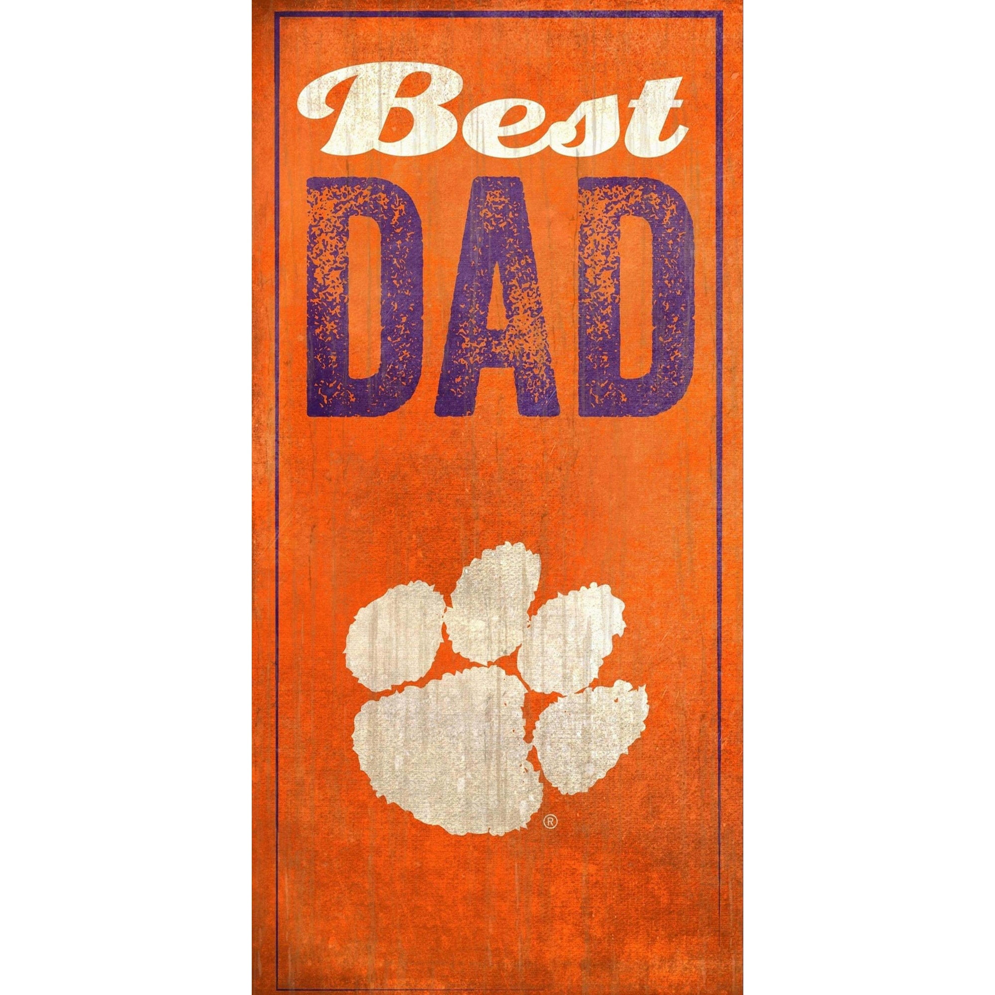 Clemson Tigers 6'' x 12'' Best Dad Sign - Walmart.com