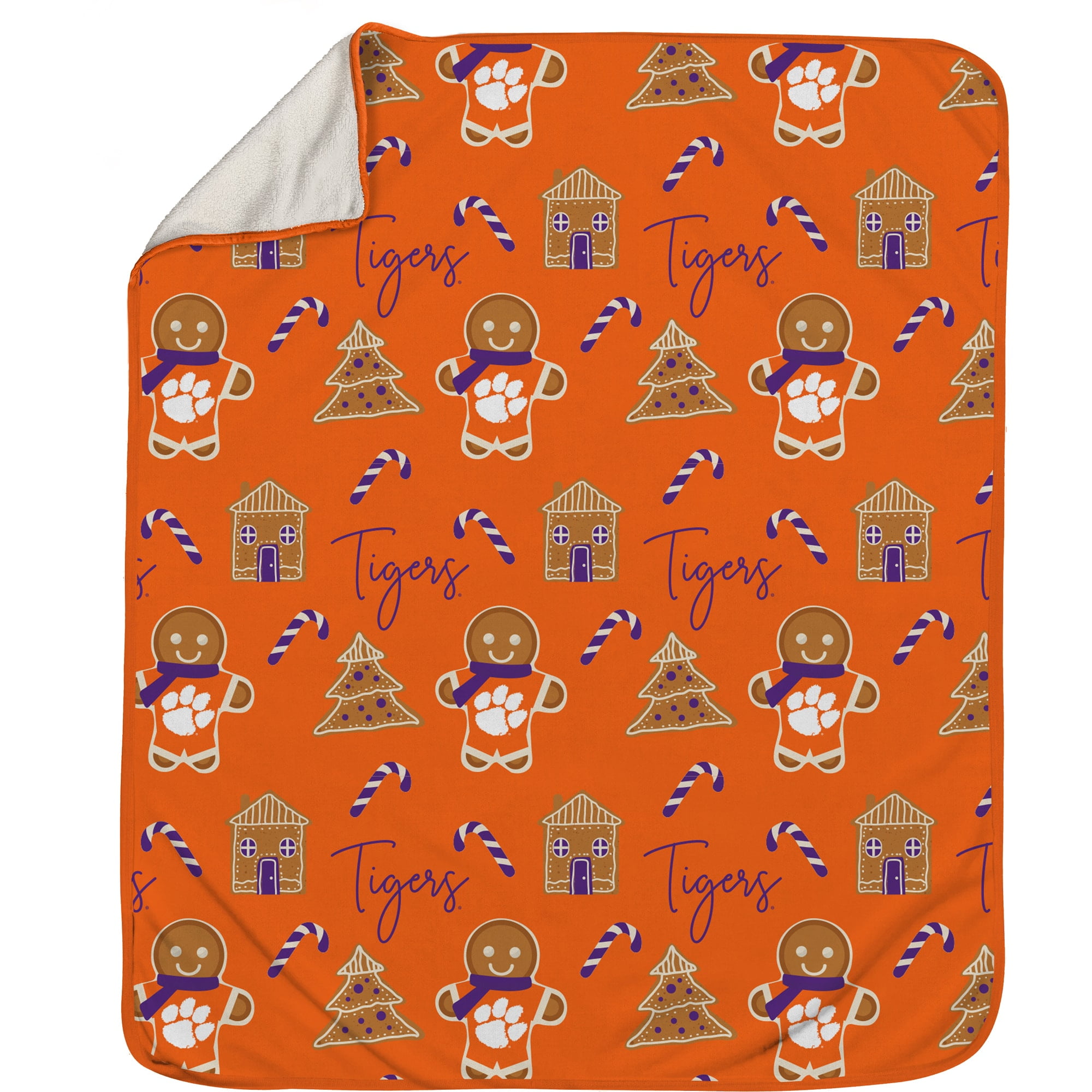 Clemson Tigers 60" x 70" Gingerbread Throw Blanket - Walmart.com