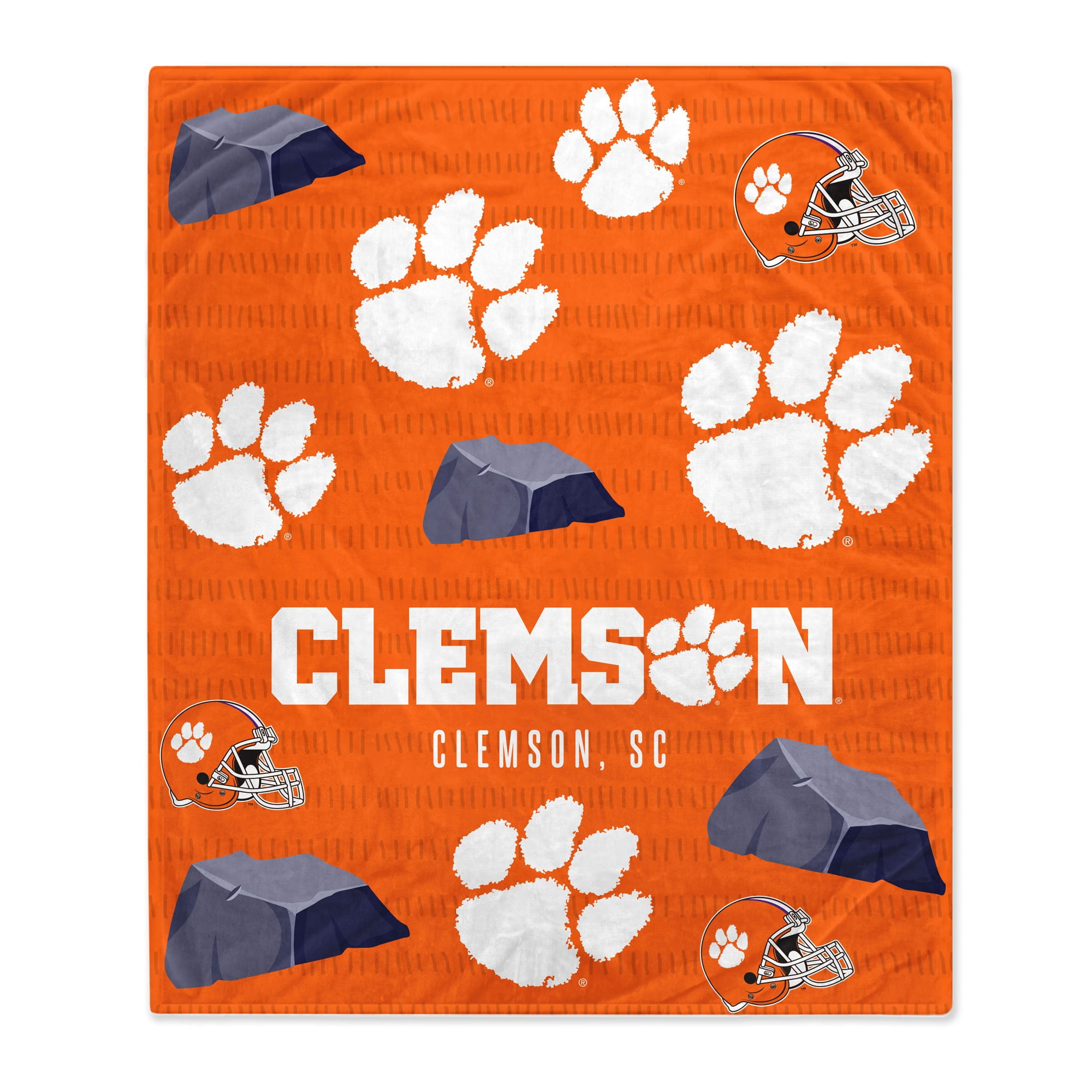 Clemson Tigers 60'' x 70'' Hometown Logo Fleece Blanket - Walmart.com