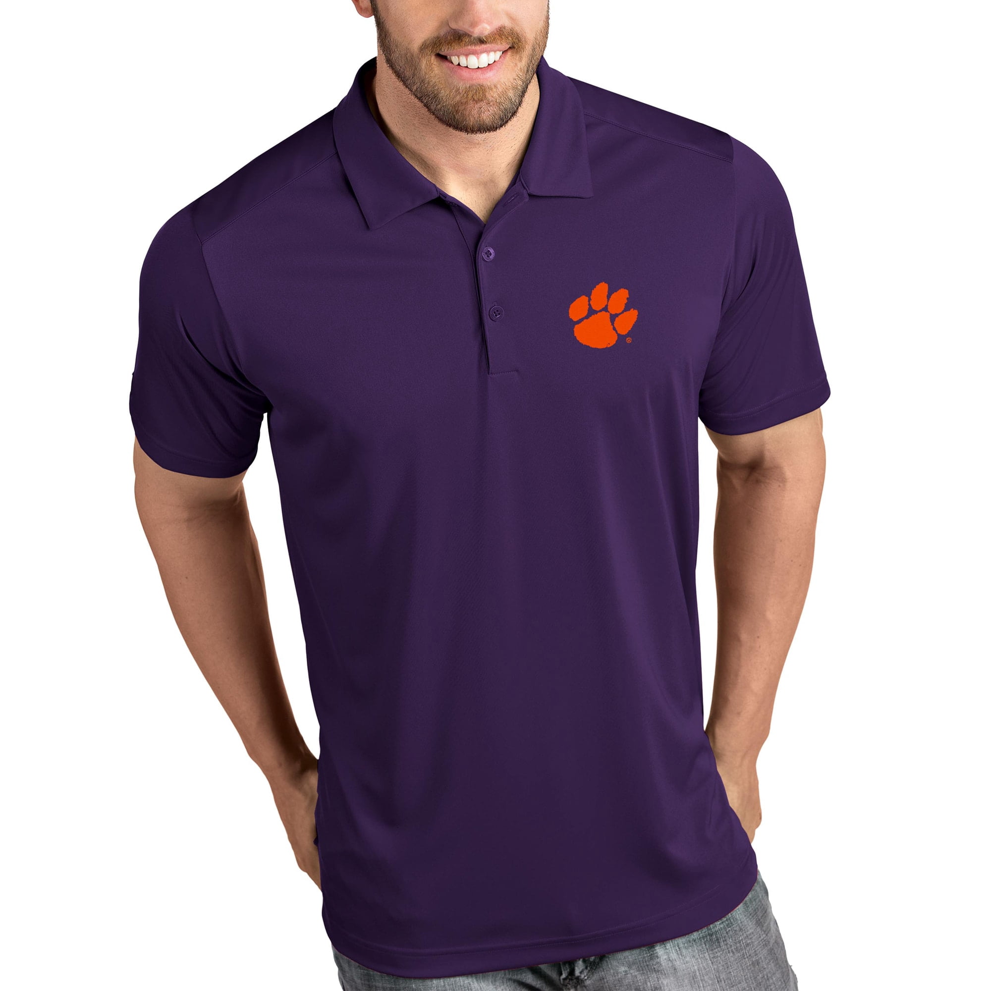 Clemson Tigers Antigua Tribute Polo - Purple - Walmart.com