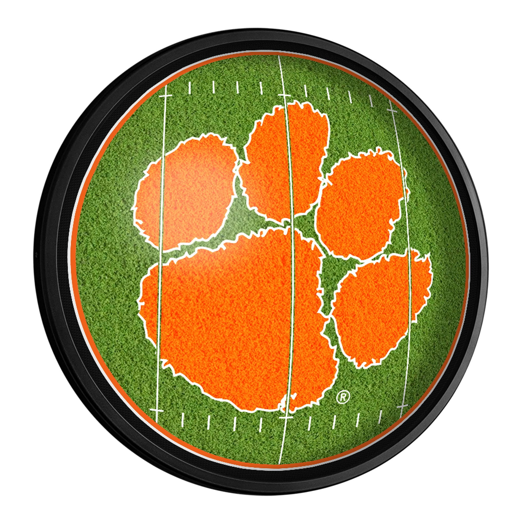 Clemson Tigers Football 18'' Round Slimline Illuminated Wall Sign ...
