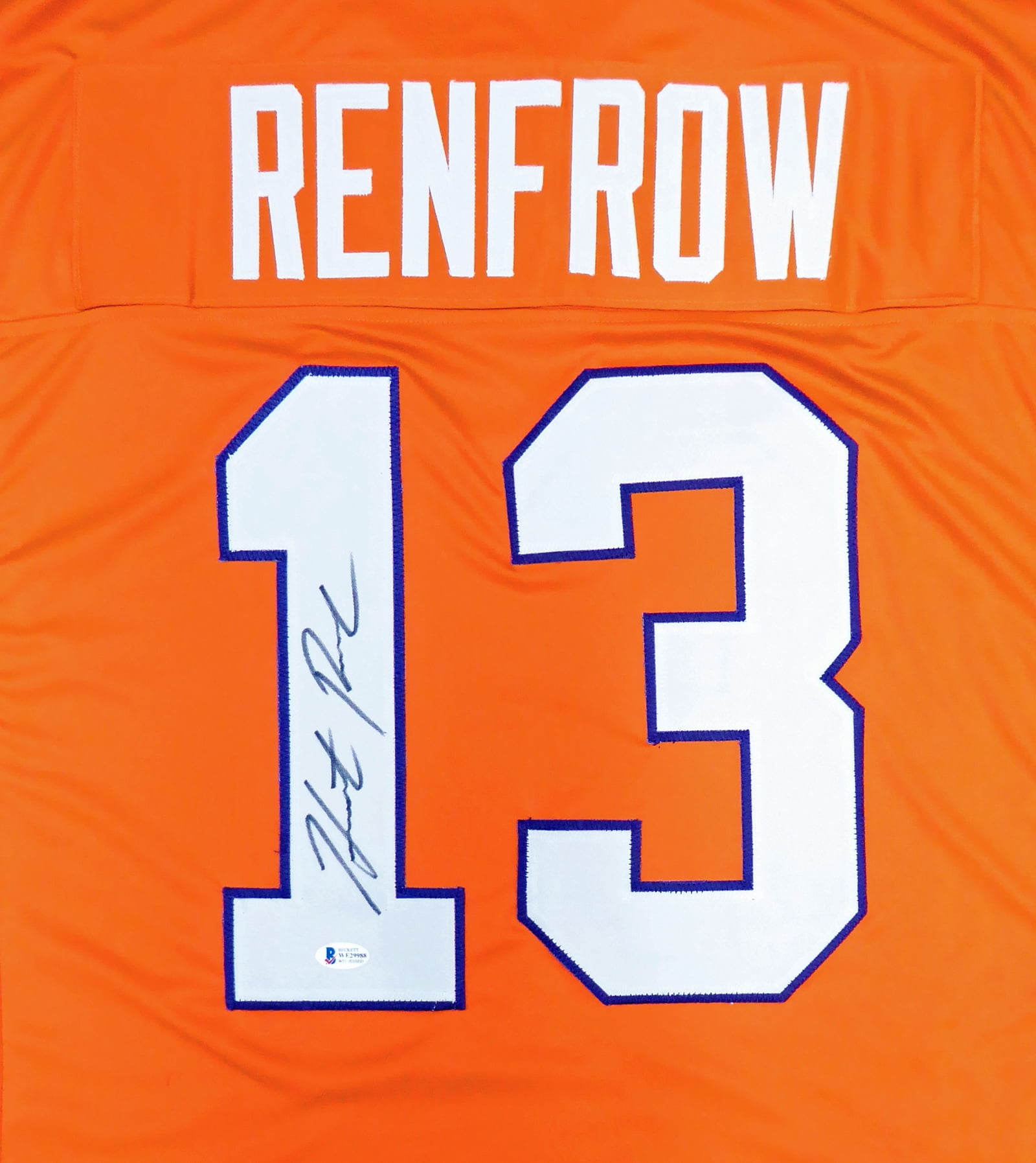 Clemson Tigers Hunter Renfrow Autographed Orange Jersey Beckett BAS ...