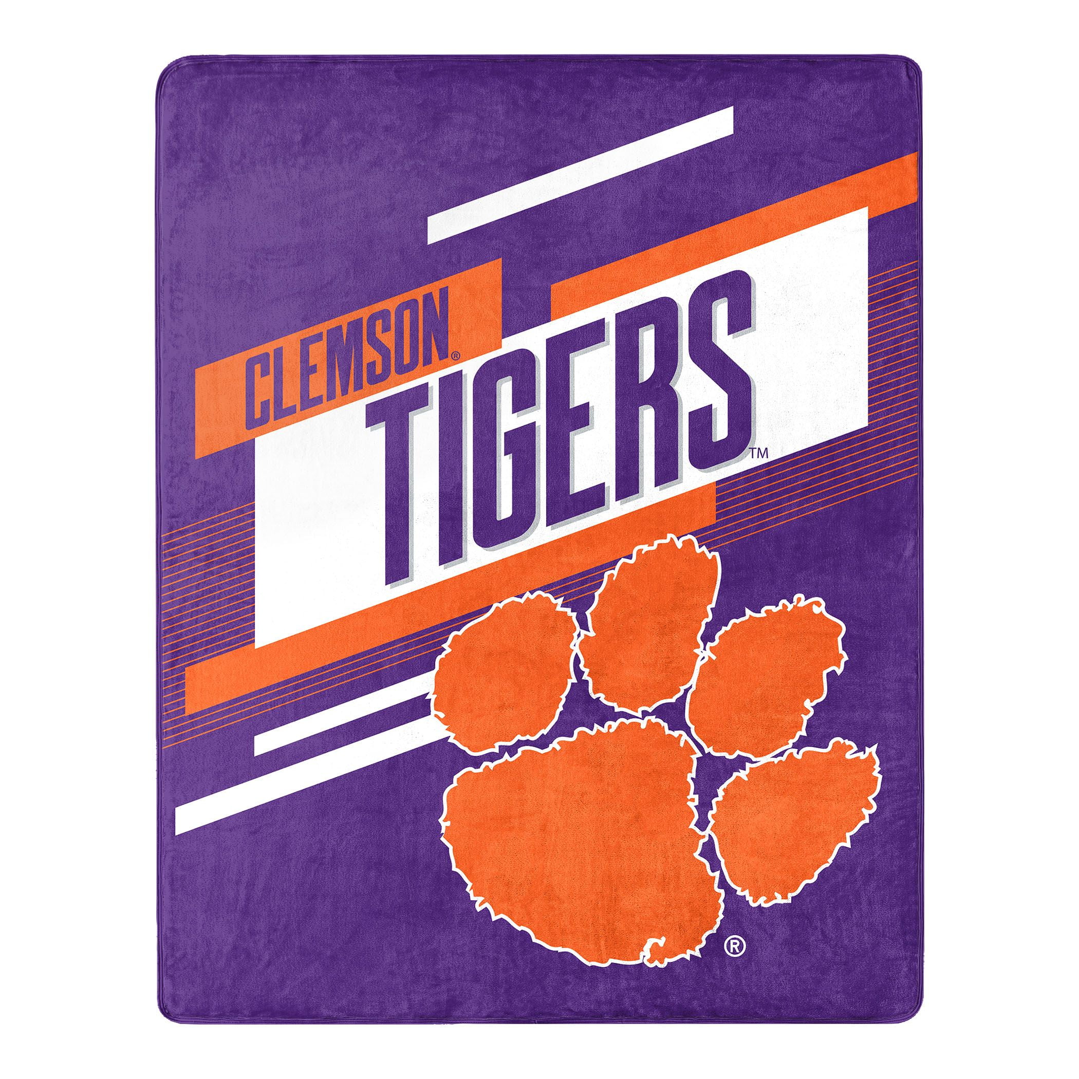 Clemson Tigers NCAA "Movement" Silk Touch Throw Blanket, 55" x 70 ...