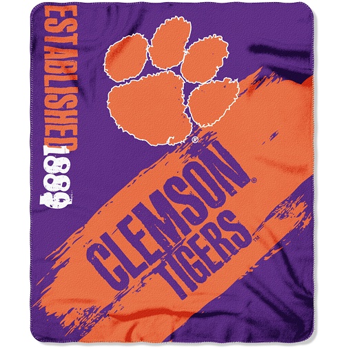 Clemson Tigers NCAA Northwest Fleece Throw - Walmart.com