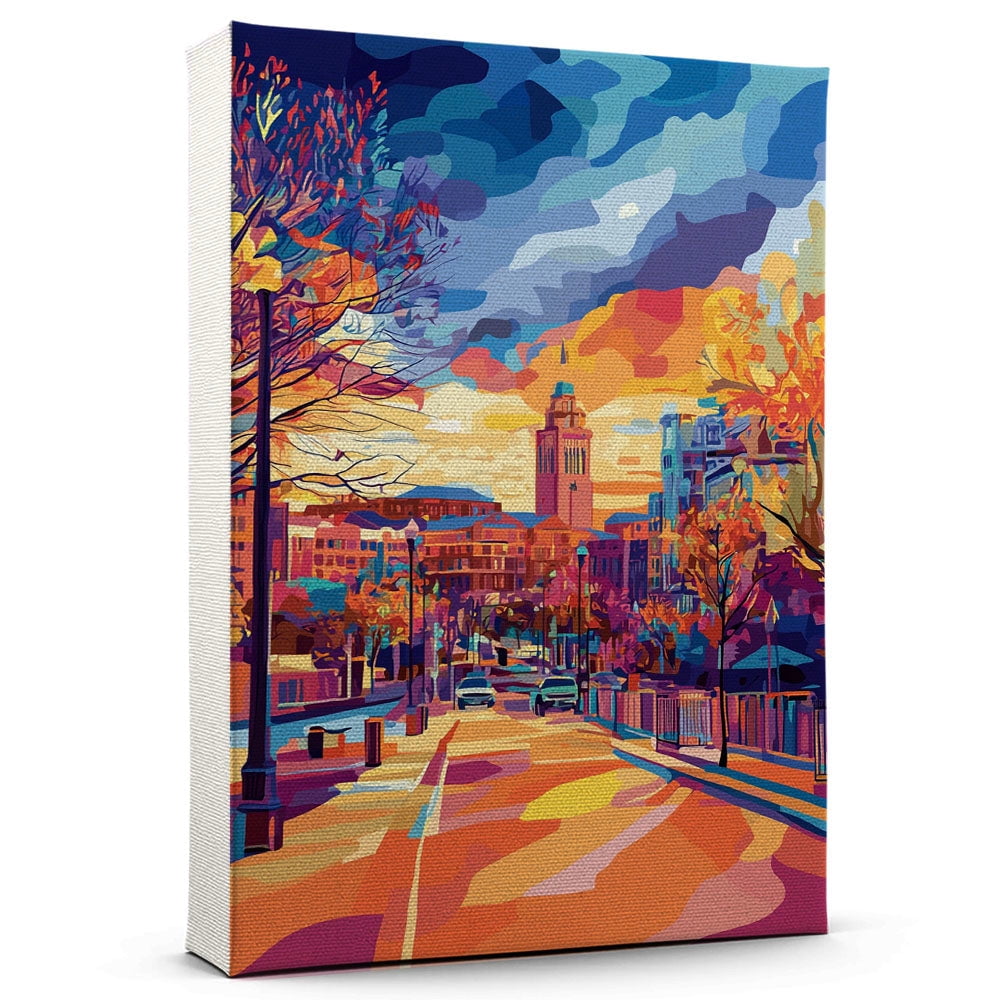 Clemsons Travel Canvas, South Carolina Canvas Print vintage, Colorful ...